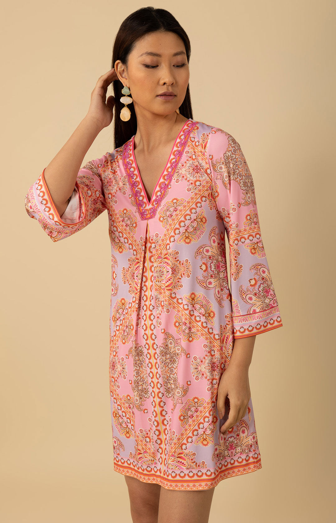 Zariah Jersey Beaded Dress