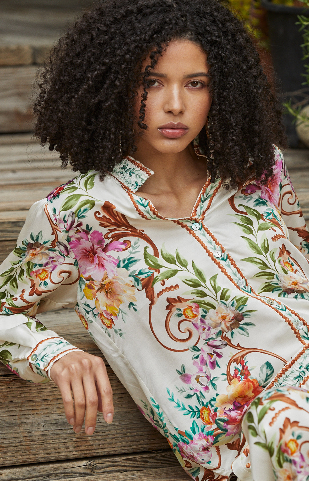 Khalani Charmeuse Top