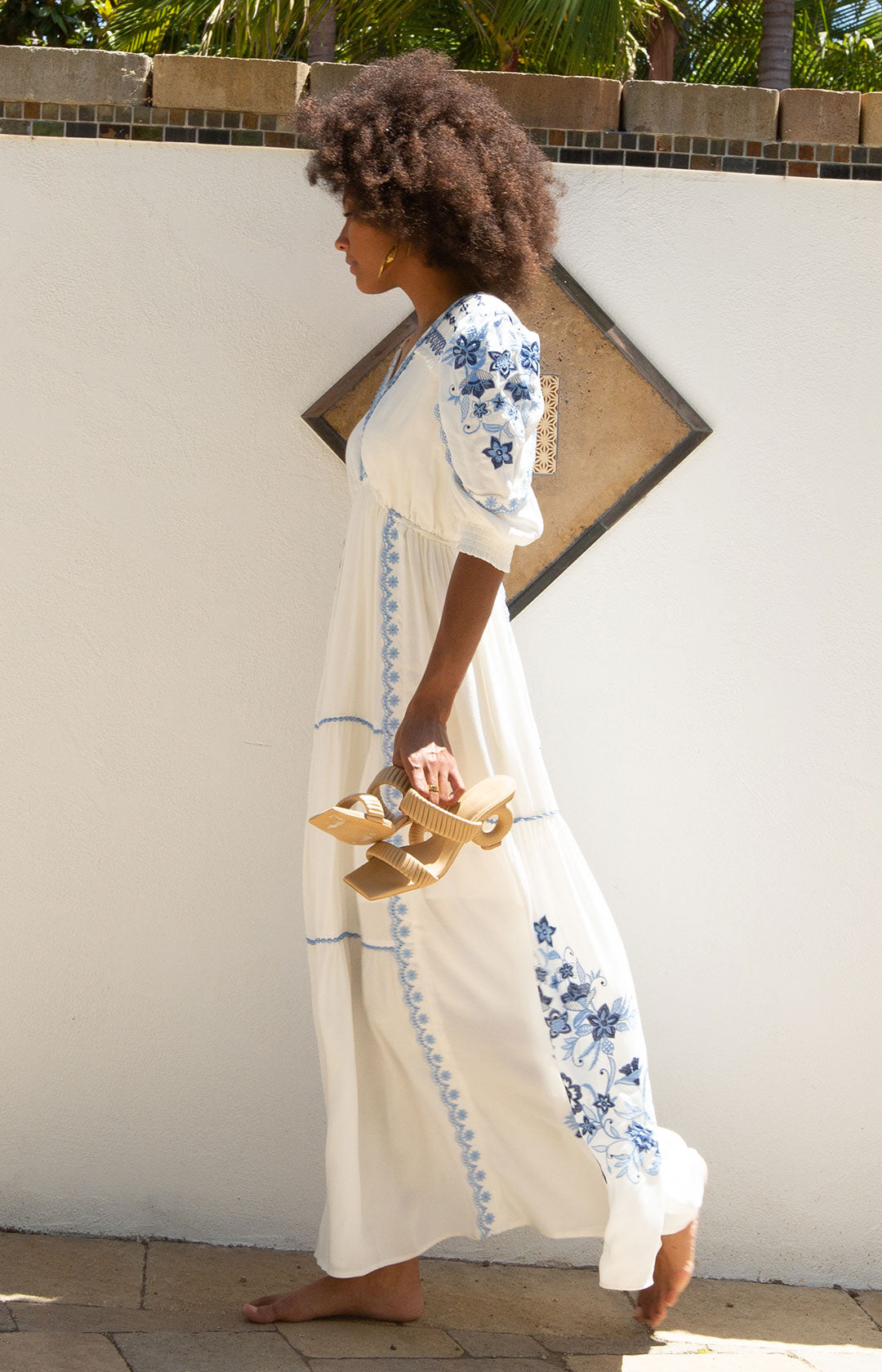 Stephani Embroidered Maxi Dress