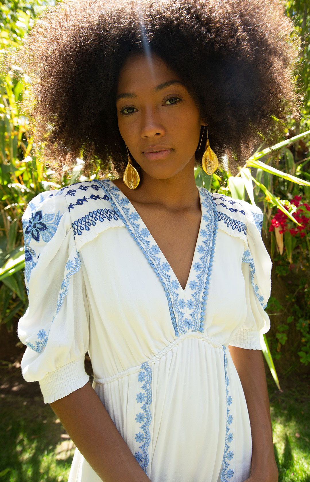 Stephani Embroidered Maxi Dress