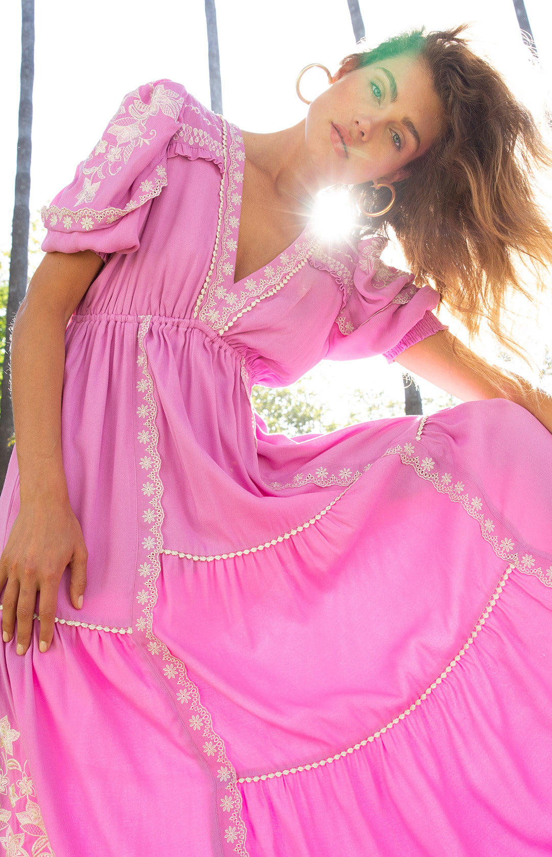 Stephani Embroidered Maxi Dress